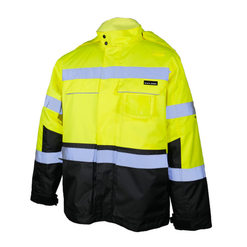 Kishigo JS140 Class 3 Lime Premium Black Series Parka Jacket ...