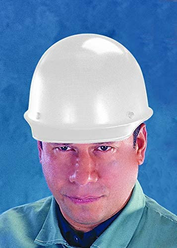 MSA 475396 White Skullgard Cap Hard Hat with Ratchet Suspension ...