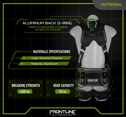 Frontline 250CTB Elite Construction Harness Aluminum Hardware and ...