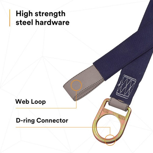 3M DBI SALA 2100055 Pass-Thru Web Concrete Strap Anchor with D-ring (6 ...