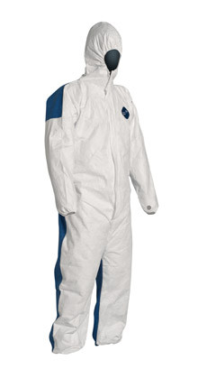 DuPont TD127S Tyvek Hooded Coverall with Elastic Wrists and Ankles (25 ...