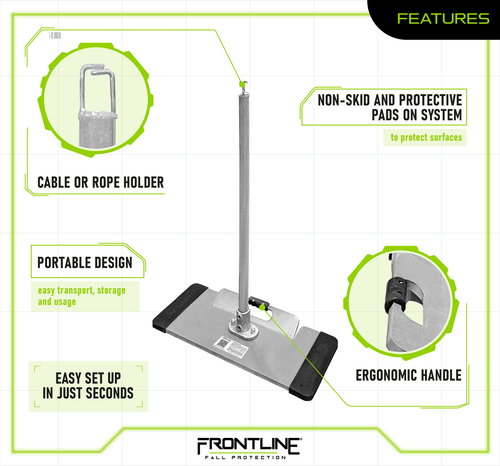 Frontline WLS16 Warning Line System with Base and Handle - Industrial ...