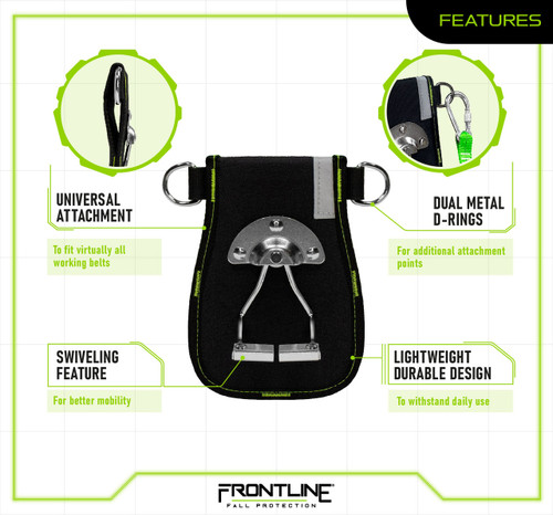 Frontline HH05SW ToolGrip 5 lbs Swiveling Hammer Holster with Side D ...