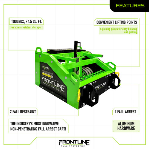 Frontline CMT04 Commando Tank Non-Penetrating Fall Protection Cart ...