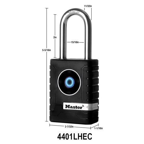 Master Lock 4401LHEC Bluetooth Outdoor Padlock - Industrial Safety Products