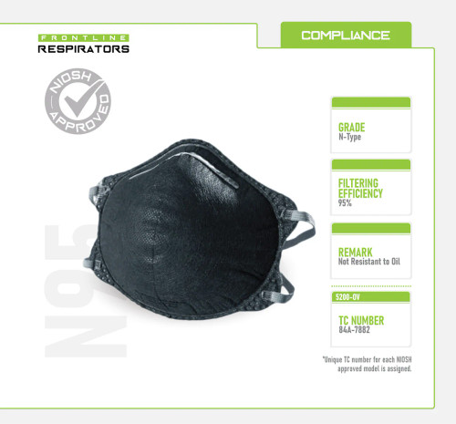 Frontline 5200-OV N95 Disposable Organic Vapor Respirator - Industrial ...