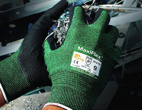 MaxiFlex 34-8743 Cut Resistant Glove with Nitrile Micro-Foam Grip ...