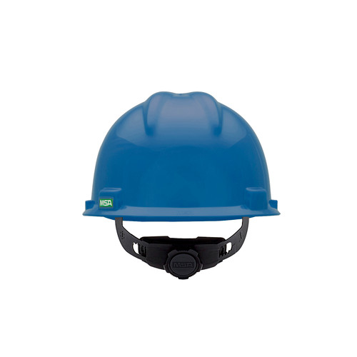 MSA 475359 V-Gard Blue Hard Hat with Fas-Trac III Suspension (Cap Style ...
