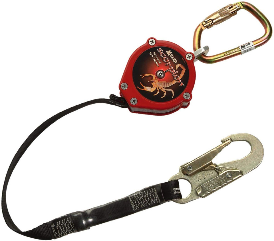 Miller PFL-2-Z7/9FT Scorpion Personal Fall Limiters 9' Web with Snap ...