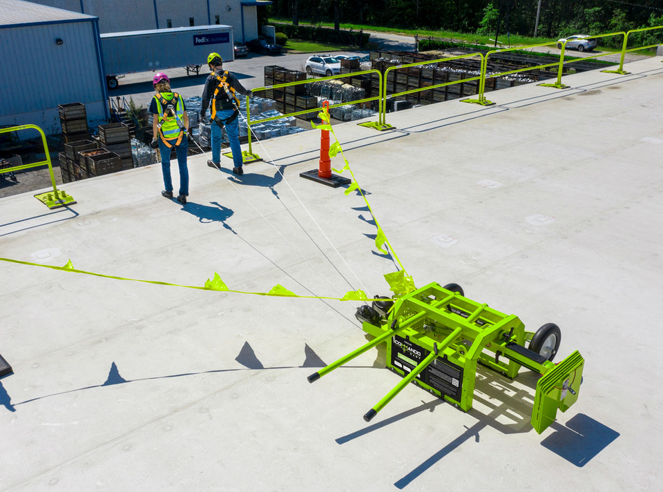 Frontline Commando Mobile Fall Protection Roofing Cart - Industrial ...