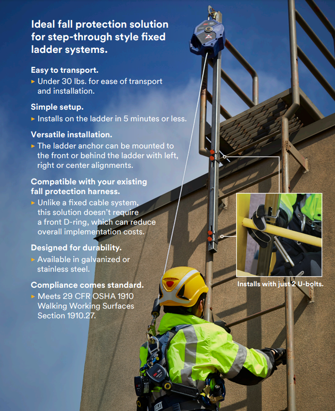 3M DBI SALA 6100565 Fixed Ladder SRL Anchor 6' Stainless Steel ...
