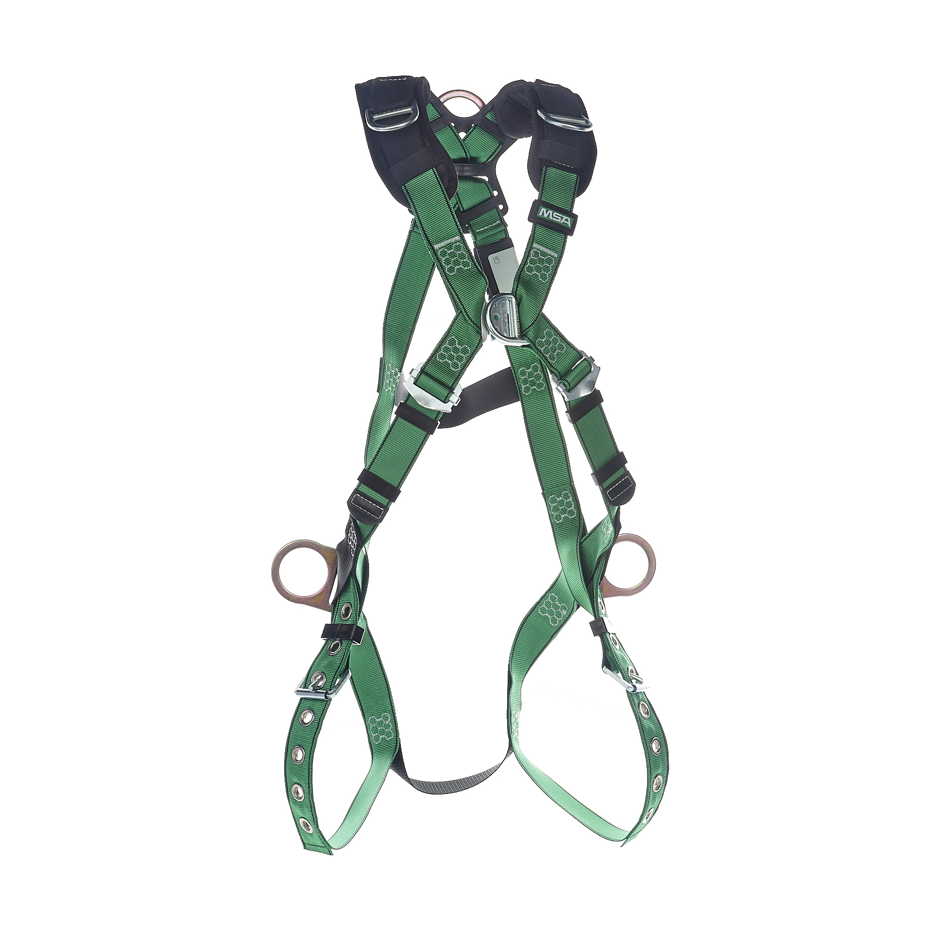 MSA V-FORM Harness with Back, Chest, Hip & Shoulder D-Rings and Tongue ...