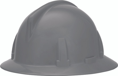 MSA 454713 Topgard Slotted Full Gray Brim Hard Hat 1 Touch Susp ...