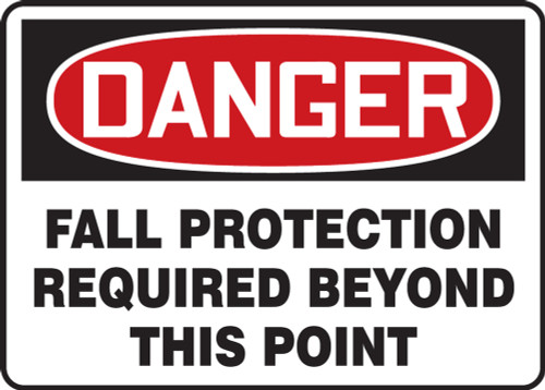 Accuform MFPR105VP OSHA Danger Fall Protection Sign - Industrial Safety ...