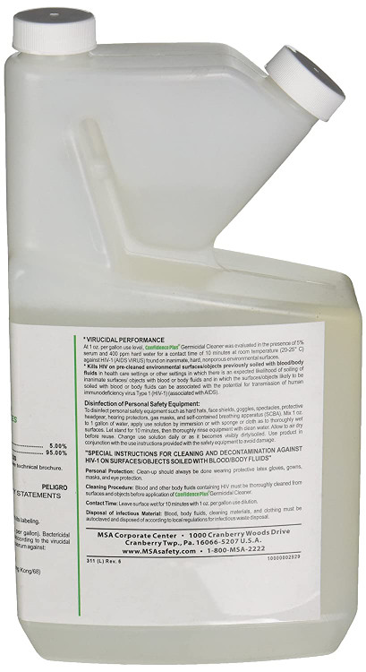 MSA 10009971 Confidence Plus Germicidal Cleaner (32 oz) - Industrial ...