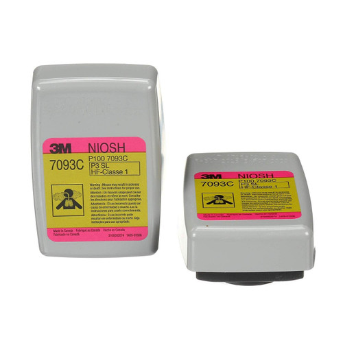 3M 7093C Hydrogen Fluoride Cartridge/Filter P100 (Pair) - Industrial ...