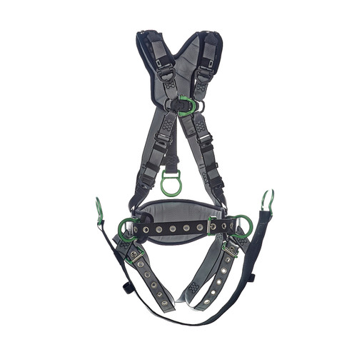MSA V-FIT Derrick Harness with Back Chest & Hip D-Ringsand and Tongue ...