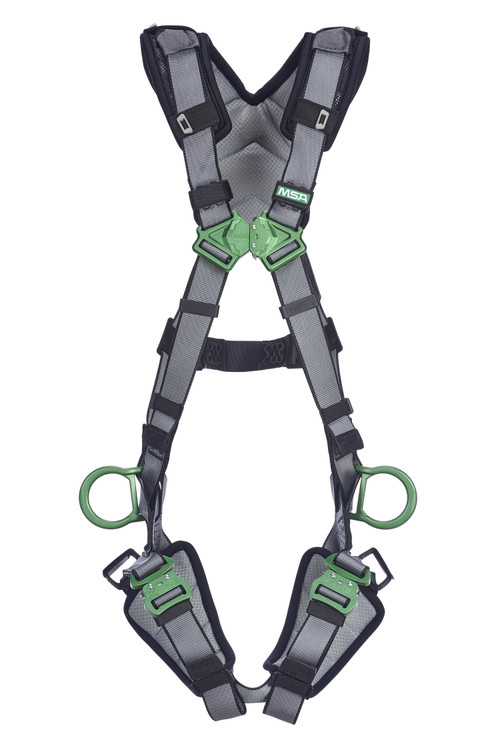MSA V-FIT Harness with Back & Hip D-Rings and Shoulder & Leg Padding ...