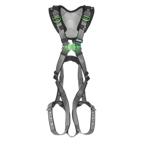 MSA V-FIT Harness with Back & Shoulder D-Rings & Tongue Buckle Leg ...