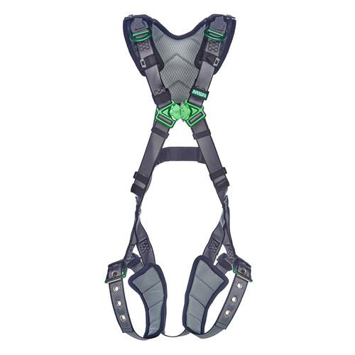 MSA V-FIT Harness with Back & Shoulder D-Rings and Shoulder & Leg ...
