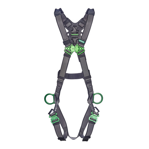 MSA V-FIT Harness with Back & Hip D-Rings and Quick-Connect Leg Straps ...
