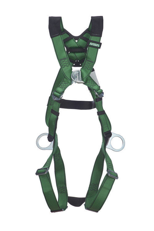 MSA V-FORM Harness with Back, Chest & Hip D-Rings and Qwik-Fit Leg ...
