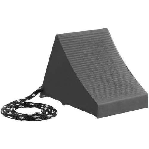 Cortina 2048WC-B7R Solid Single Unit Wheel Chock with Eye Hook and Rope ...