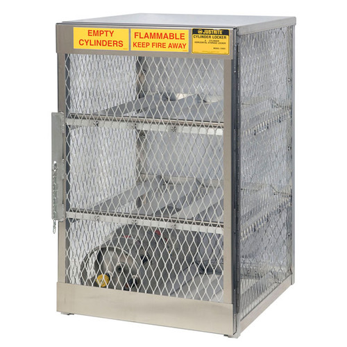 Justrite 23002 Cylinder Locker for 6 Horizontal 20lb or 33lb cylinders ...