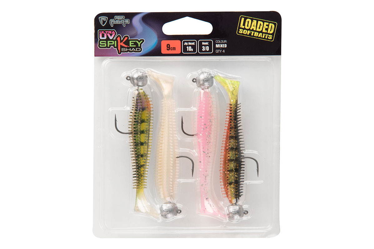 Fox Rage Ultra UV Spikey Shad Loaded - Mixed 12cm - Hooked Tackle