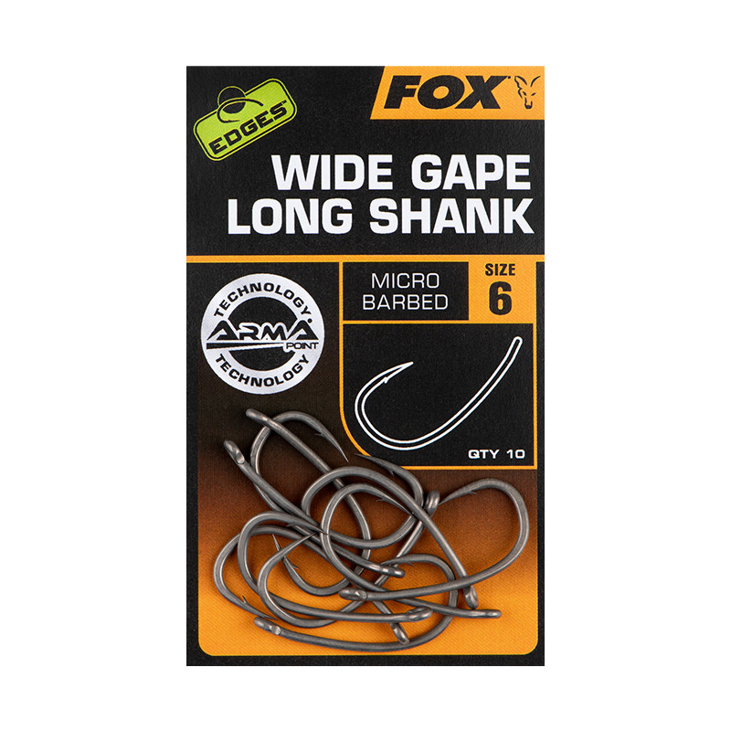 Fox Wide Gape Long Shank - Hooked Tackle