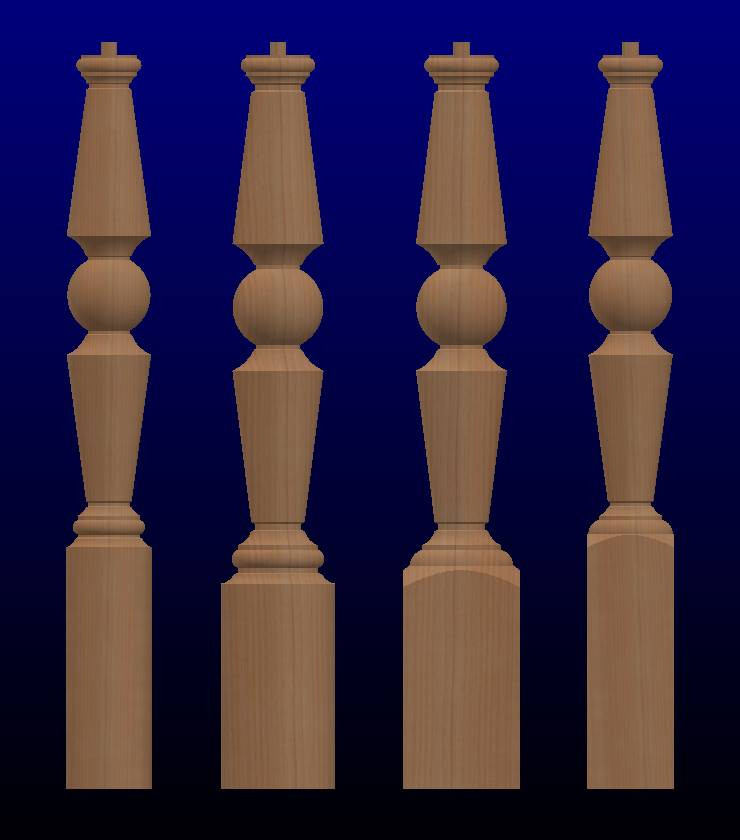 K02 Turned Newel Posts OTP - Proudly Made in USA - Shop Online