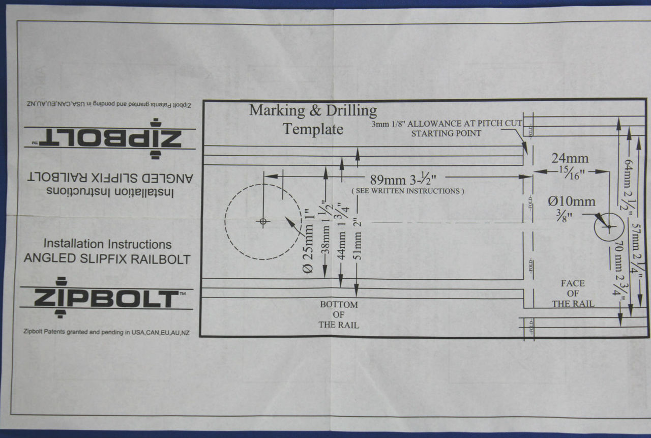 K3023 Slipfix Angle Railbolt - Double Pack - Kinzel Wood Products Store