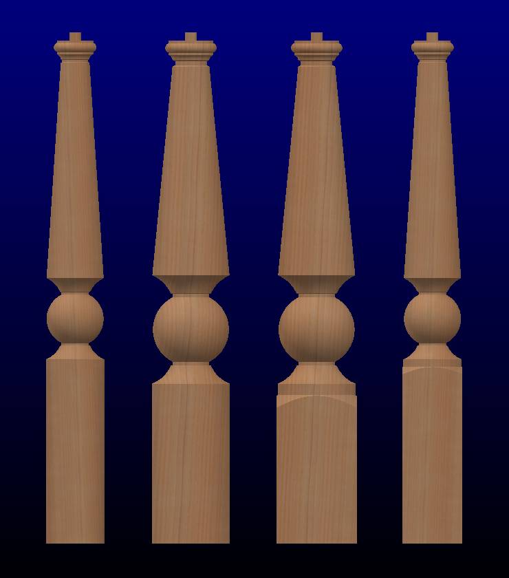 K04 Turned Newel Posts OTP - Proudly Made in USA - Shop Online