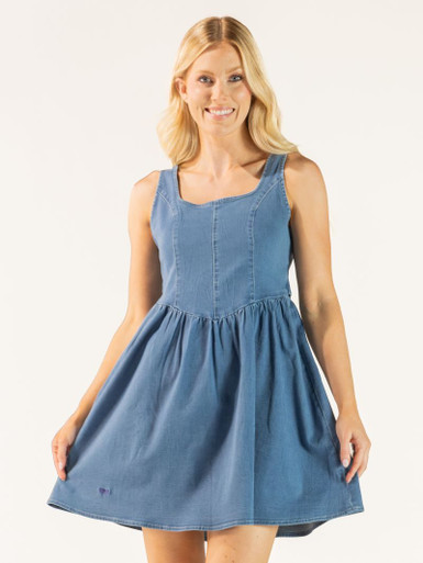 0126-DRS-BBYBLU-BOW-DNM - Simply Southern