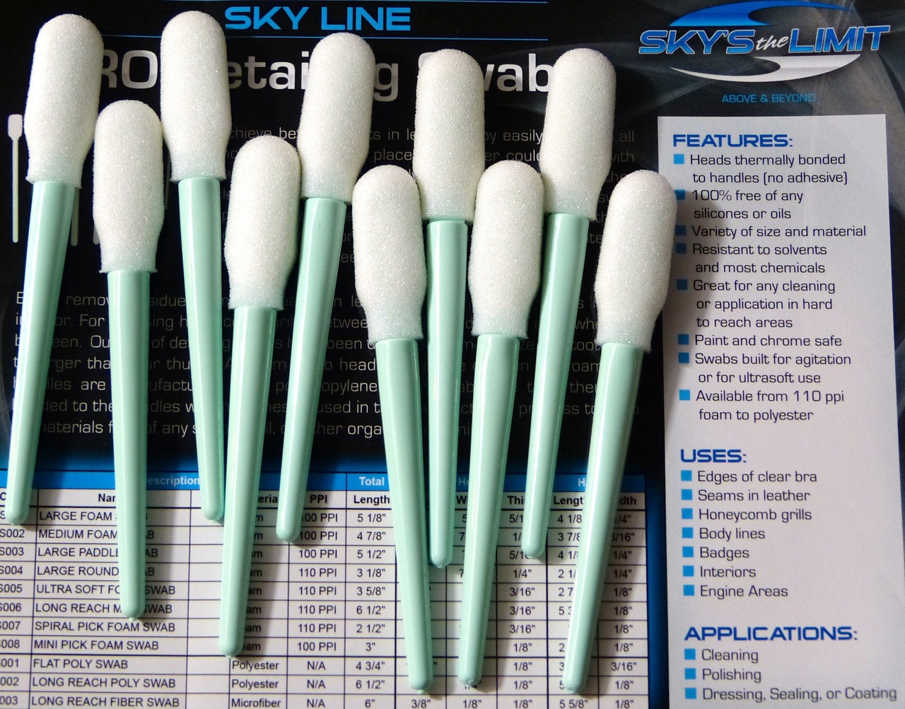 Car Detailing Swabs | Sky’s the Limit Car Care