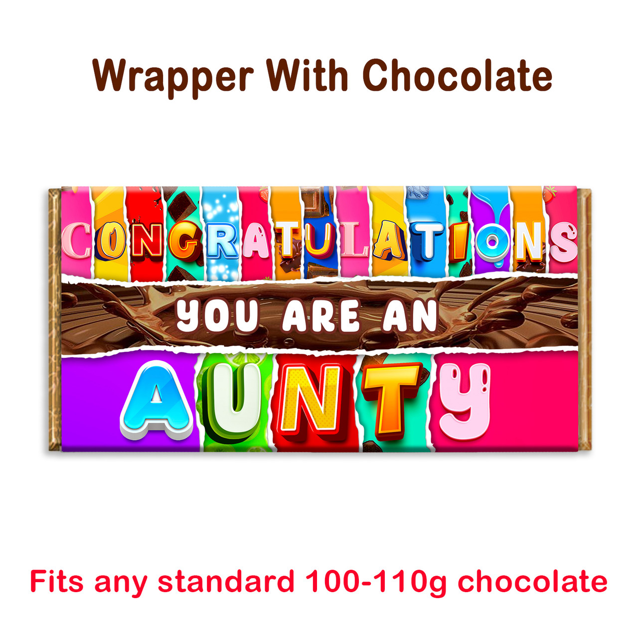 I Love You Novelty Chocolate Bar Wrapper Lovely Gift for Birthday Valentine