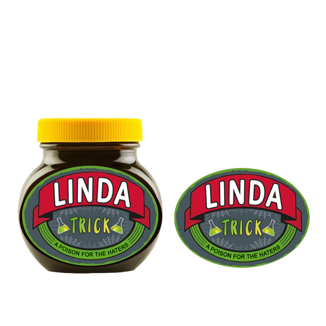 Personalised Customised MARMITE Green Bottle Sticker Wrapper Jar Label ...