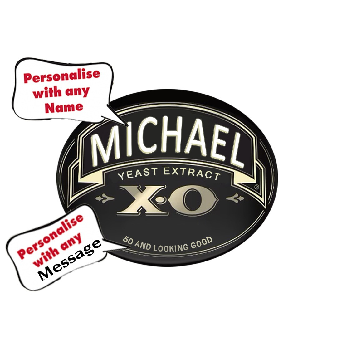 Personalised Customised MARMITE Yeast Extra Bottle Sticker Wrapper Jar ...