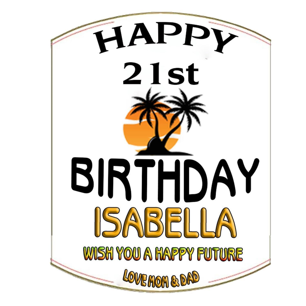 Personalised Customised Birthday Anniversary Bottle Label Sticker for ...