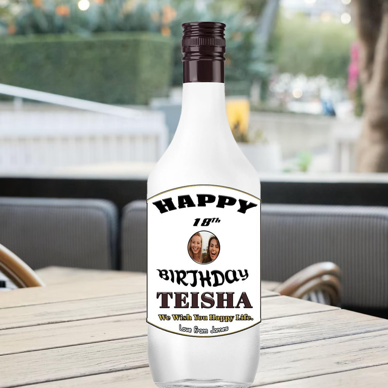 Photo Personalised Customised Birthday Anniversary Bottle Label Sticker ...