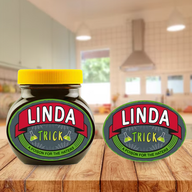 Personalised Customised MARMITE Green Bottle Sticker Wrapper Jar Label ...