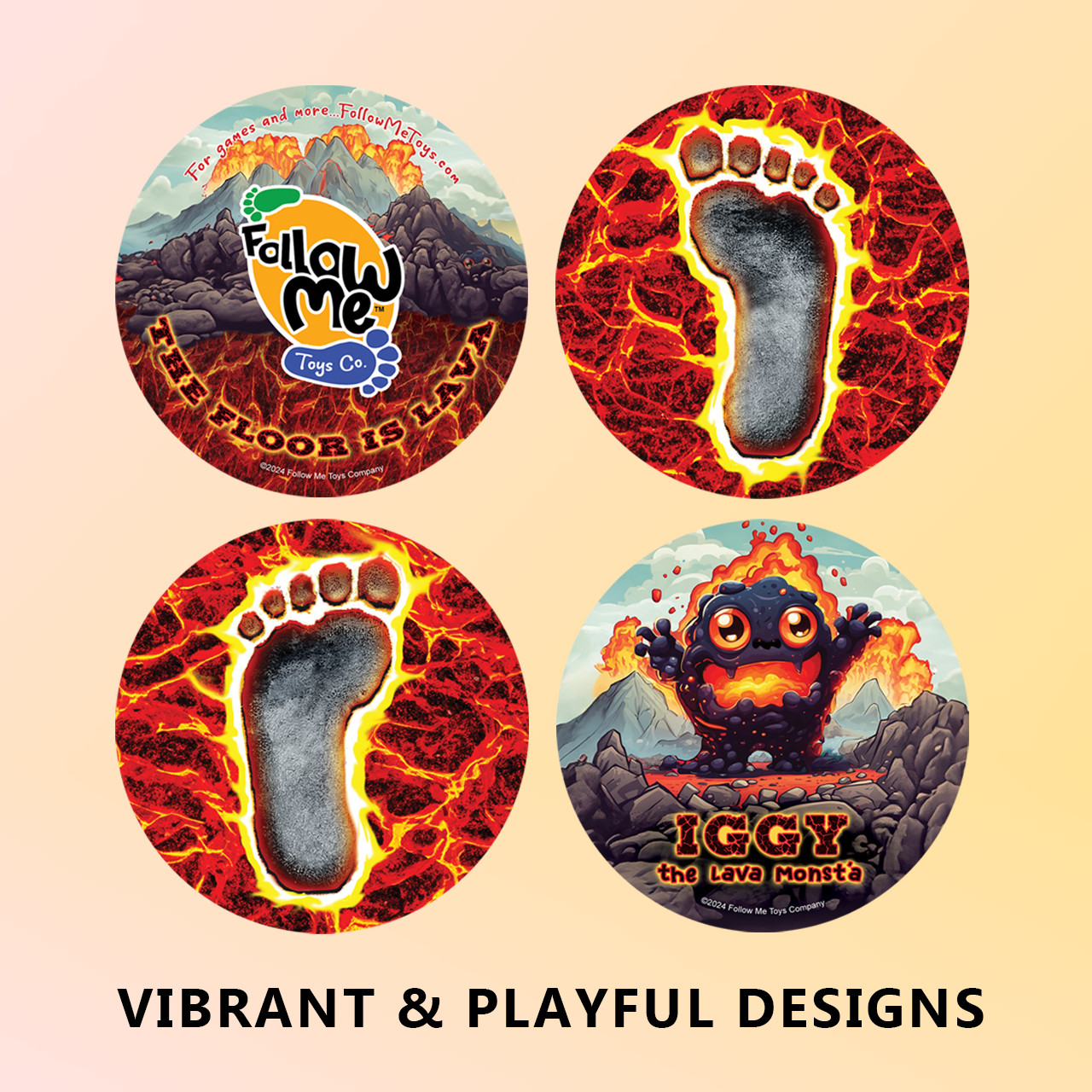 The Floor is Lava - Floor Pad Playset (12pc) - Featuring Iggy the Lava ...
