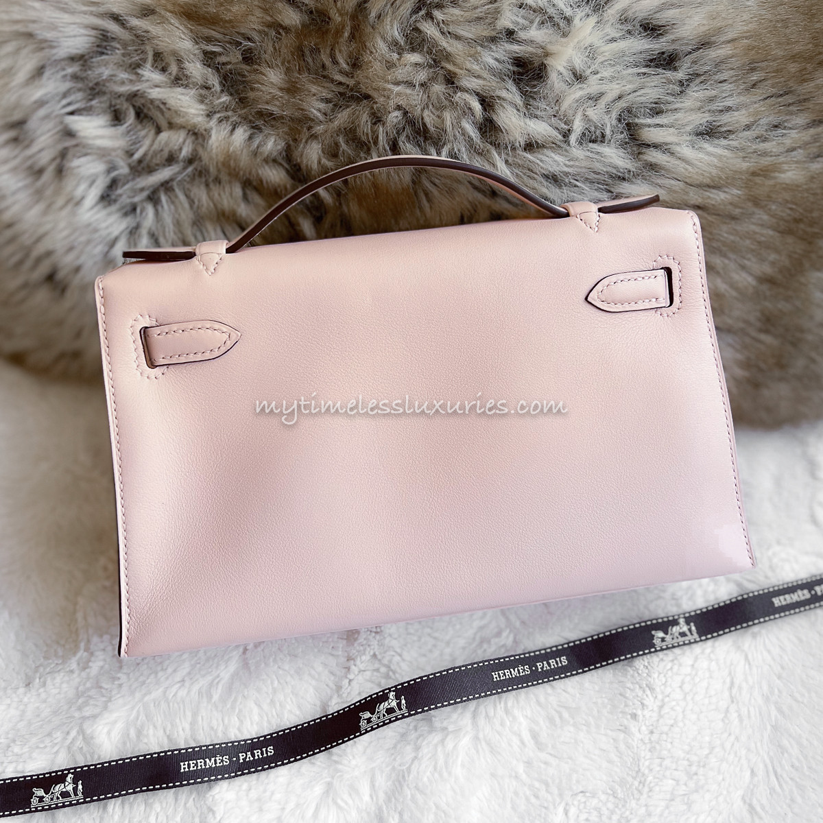 HERMES Kelly Pochette Rose Eglantine PHW *New - Timeless Luxuries