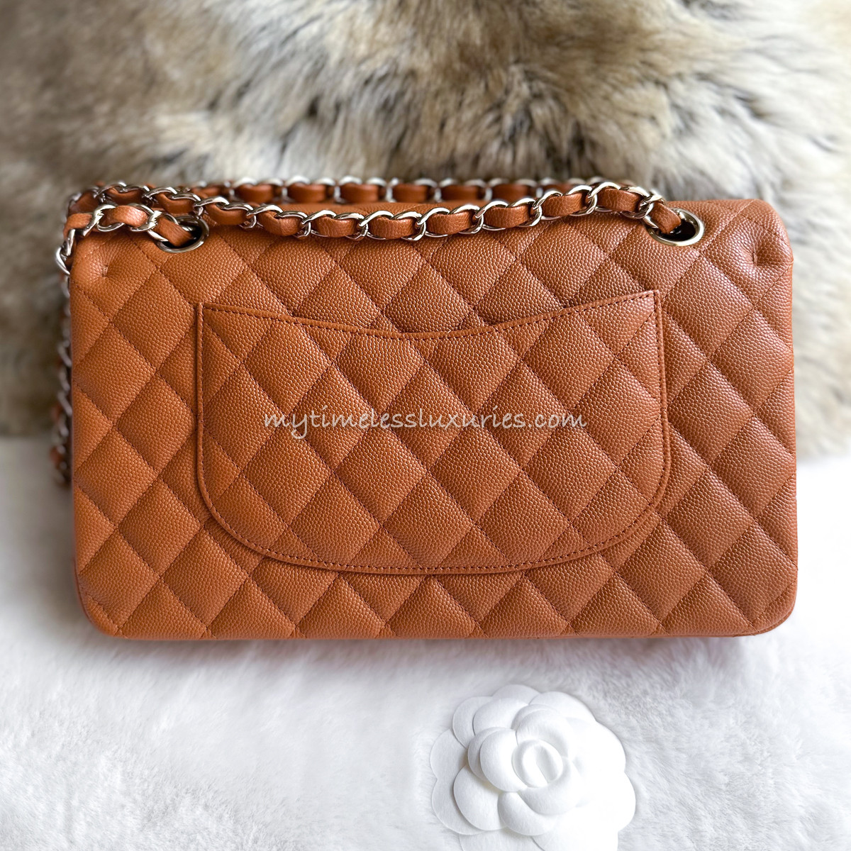 CHANEL 21A Brown Caviar Classic Flap Lt Gold Hw *New - Timeless Luxuries