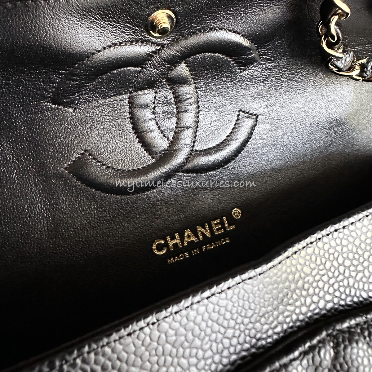 CHANEL Black Caviar Medium Classic Flap 24K GHW - Timeless Luxuries