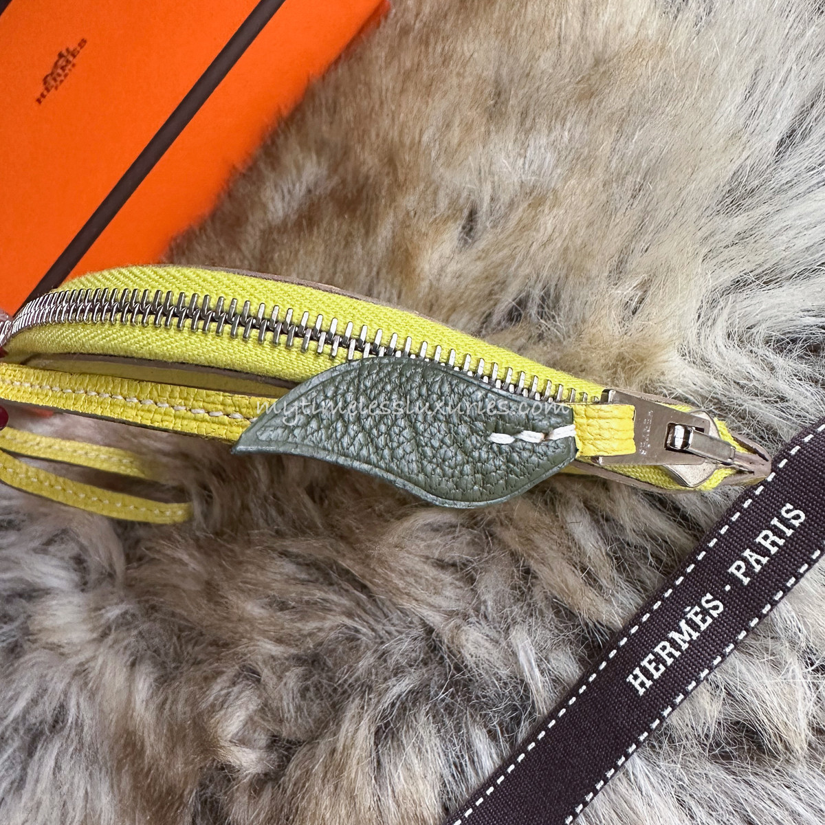 HERMES Tutti Frutti Lemon Coin Purse/ Charm Chèvre Mysore - Timeless ...