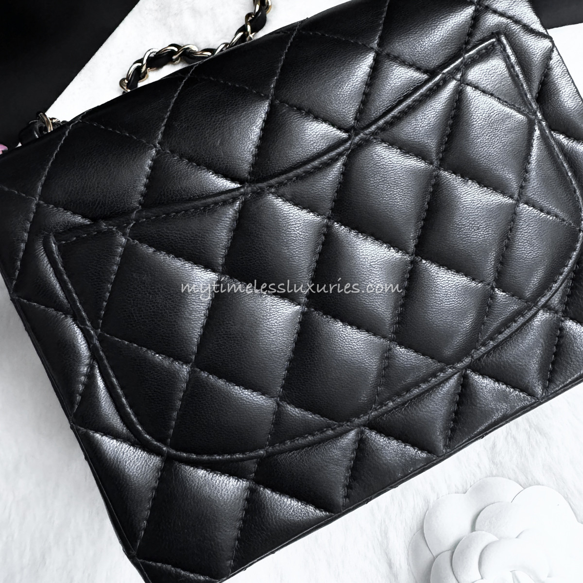 CHANEL Black Mini Square Flap Bag 24k GHW - Timeless Luxuries