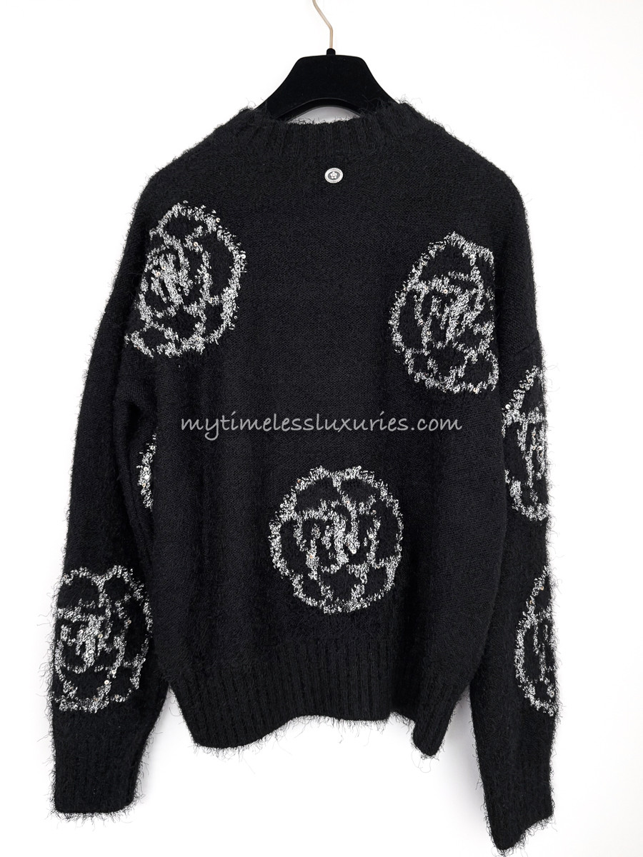 CHANEL 23K Runway Camélia Sweater 38 *New - Timeless Luxuries