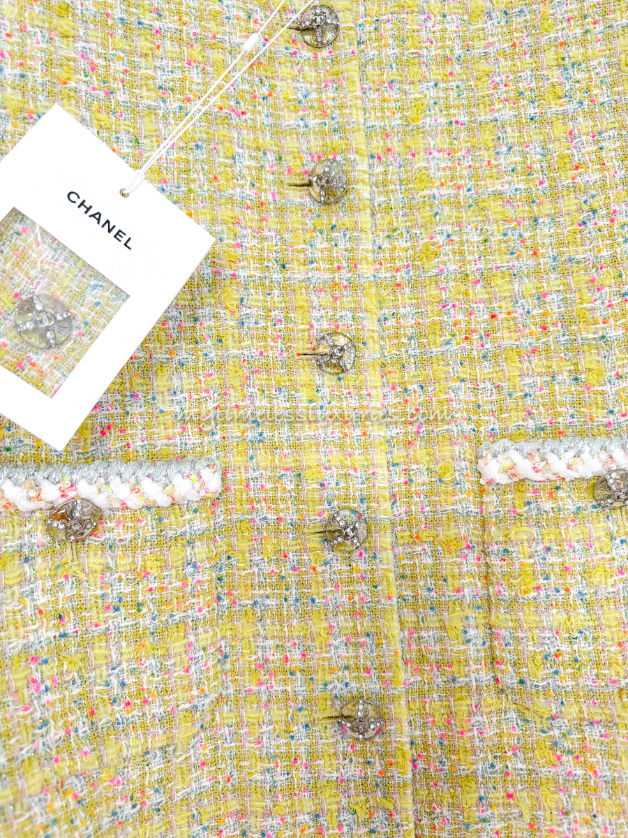 CHANEL 24C Runway Yellow Tweed Jacket 38 *New - Timeless Luxuries