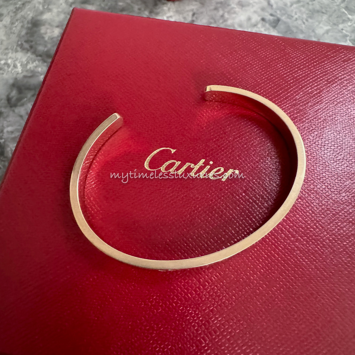 CARTIER Love Cuff Bracelet 18K Rose Gold #17 - Timeless Luxuries